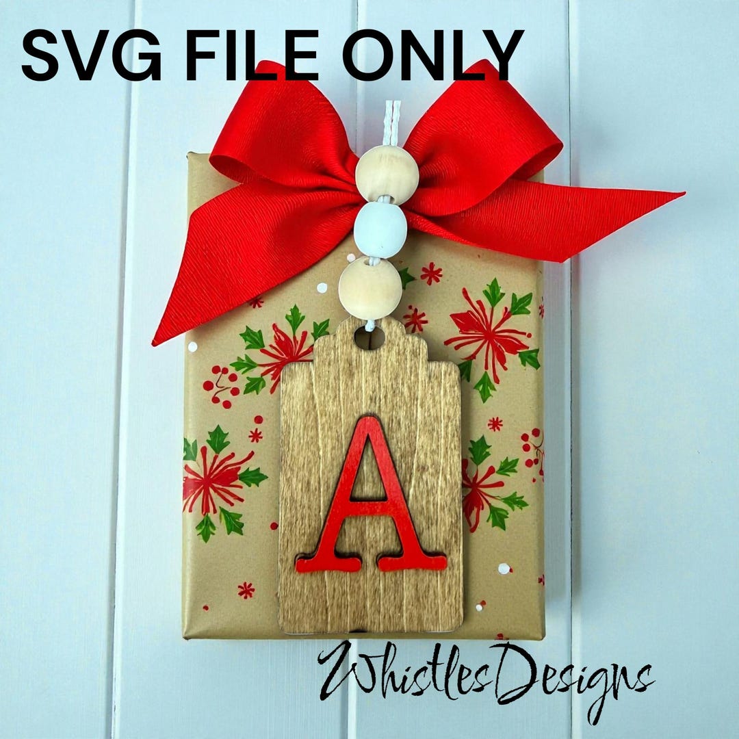 Monogram Gift Tags - Letters A to Z SVG | Laser Cut File - Etsy