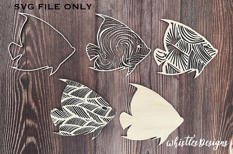 Layered Tropical Fish SVG - Etsy
