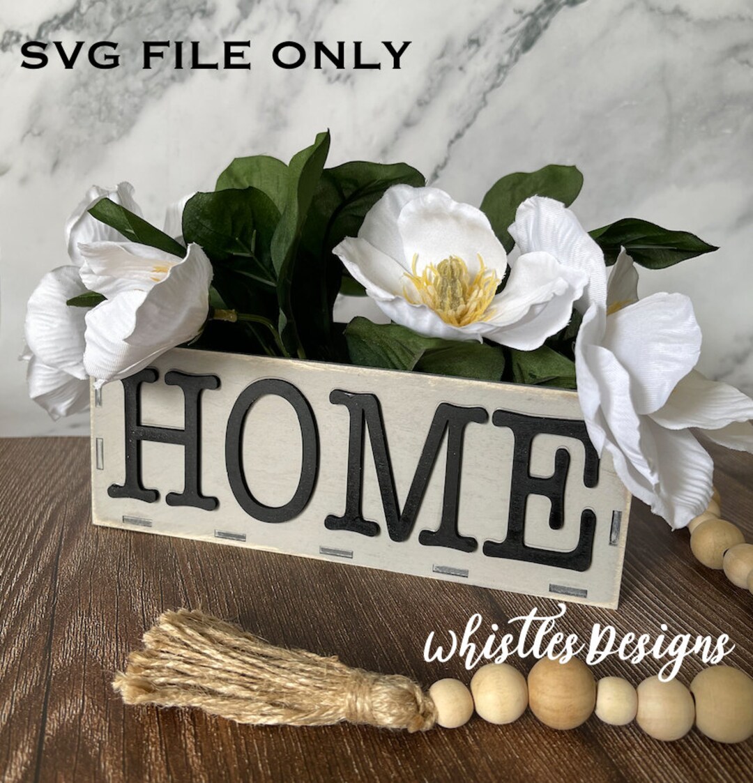 Home Planter Box SVG - Etsy