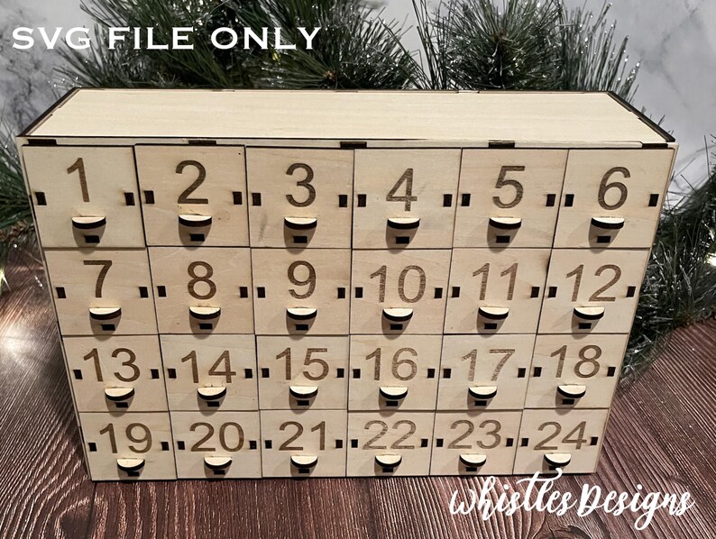 Advent Calendar With Drawers SVG - Etsy