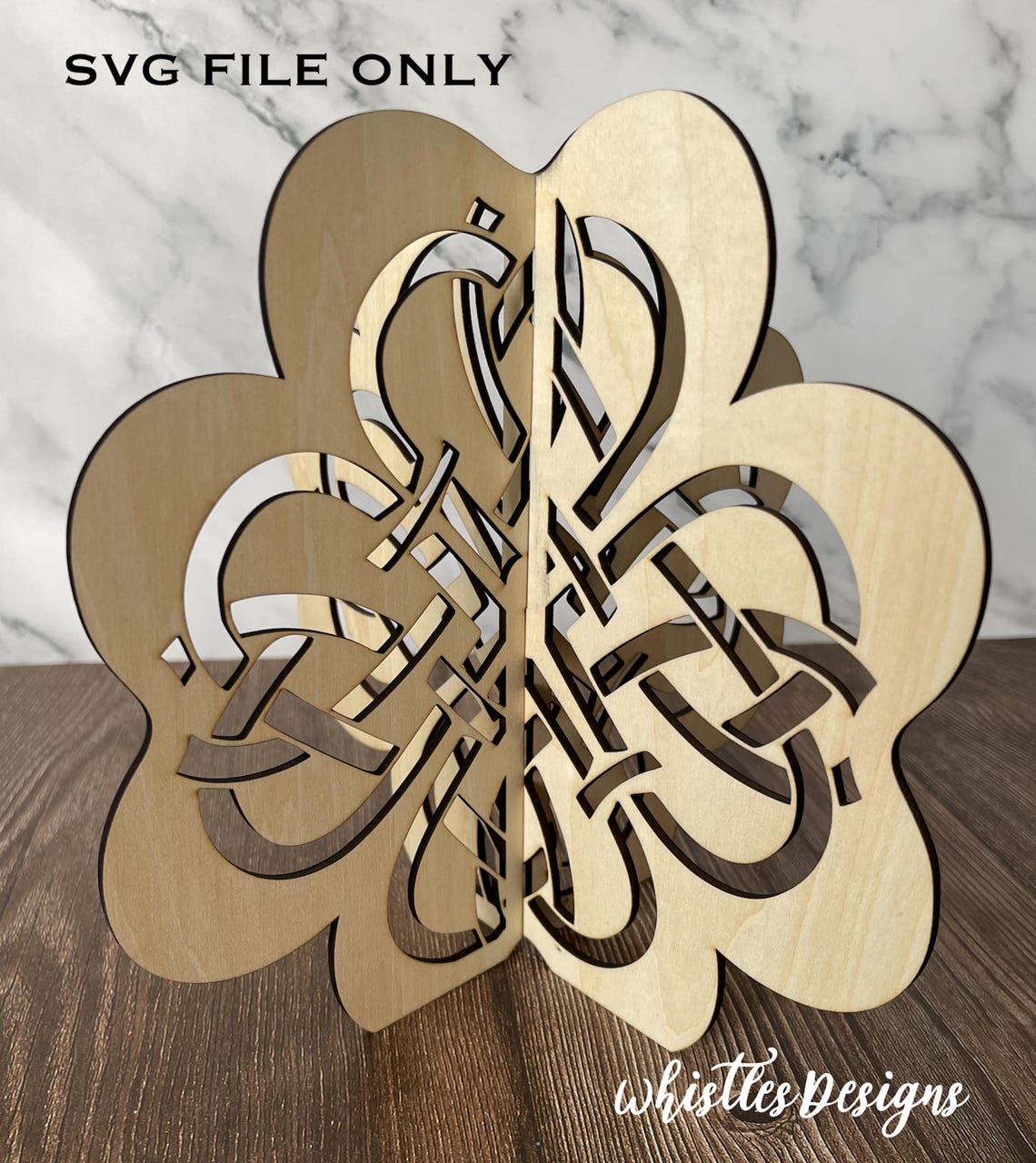 3D Shamrocks SVG, 3 Different Designs and Sizes. St Patrick's Day ...