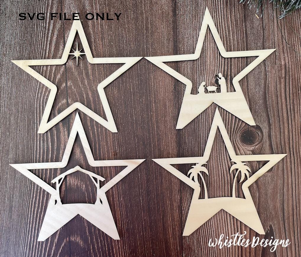 Nativity Standing Layered Star SVG - Etsy