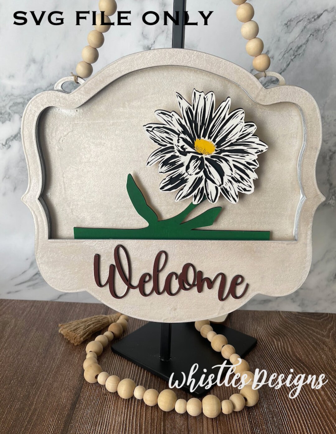 Daisy Insert to Interchangeable Welcome Sign SVG - Etsy