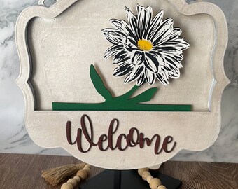 Daisy Insert to Interchangeable Welcome Sign SVG - Etsy