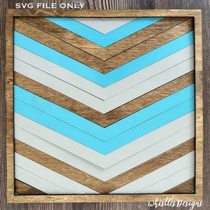 Square Frame V Shape Plank Art SVG - Etsy