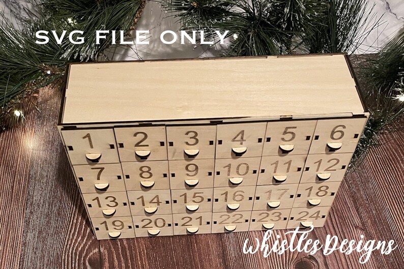 Advent Calendar With Drawers SVG - Etsy