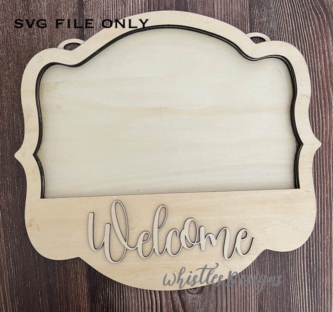 Interchangeable Welcome Sign Frame SVG - Etsy