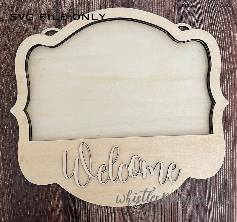 Interchangeable Welcome Sign Frame SVG - Etsy