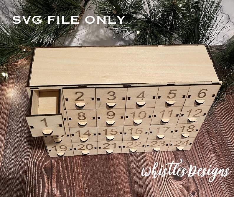 Advent Calendar With Drawers SVG - Etsy