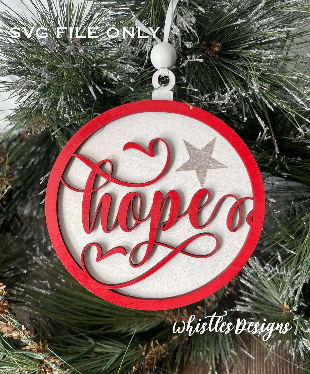 Hope Gift Card Ornament SVG - Etsy