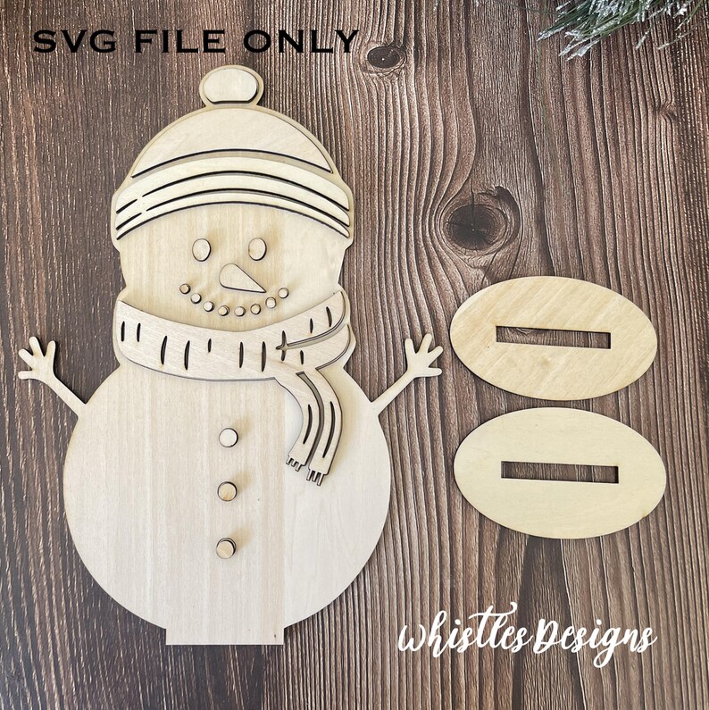 Standing Snowman SVG - Etsy