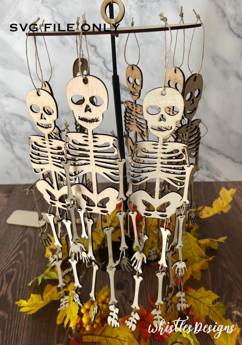 Skeleton Wind Chime SVG - Etsy