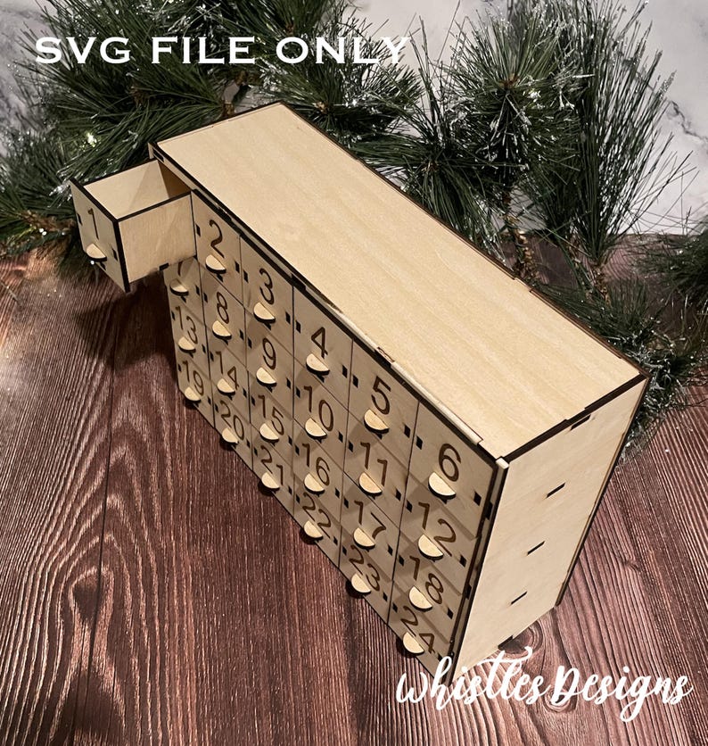 Advent Calendar With Drawers SVG - Etsy