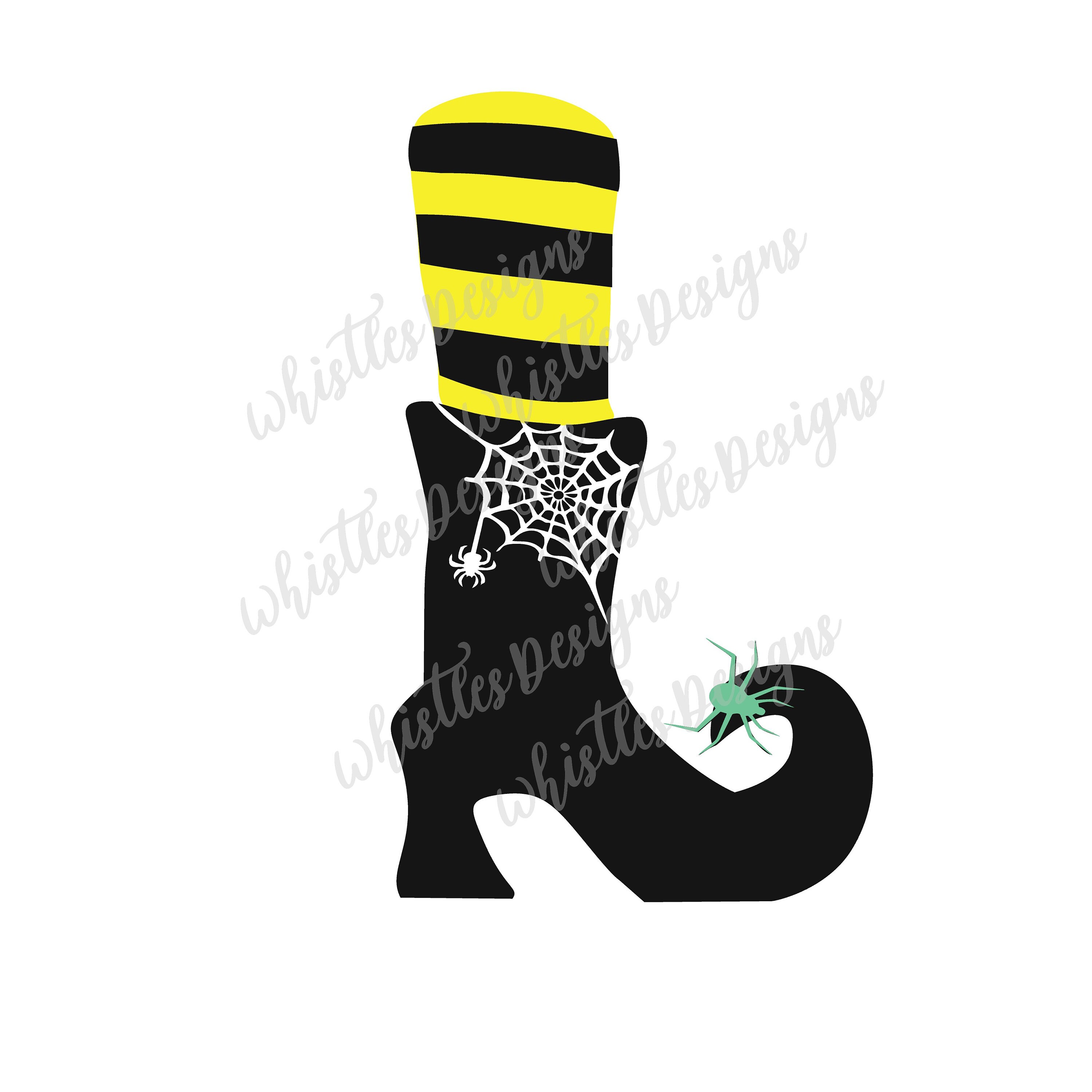 Spider Witch Boot SVG - Etsy