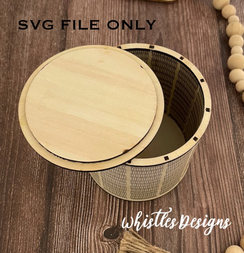Living Hinge Round Box SVG: Laser Cut File (digital Download) - Etsy ...