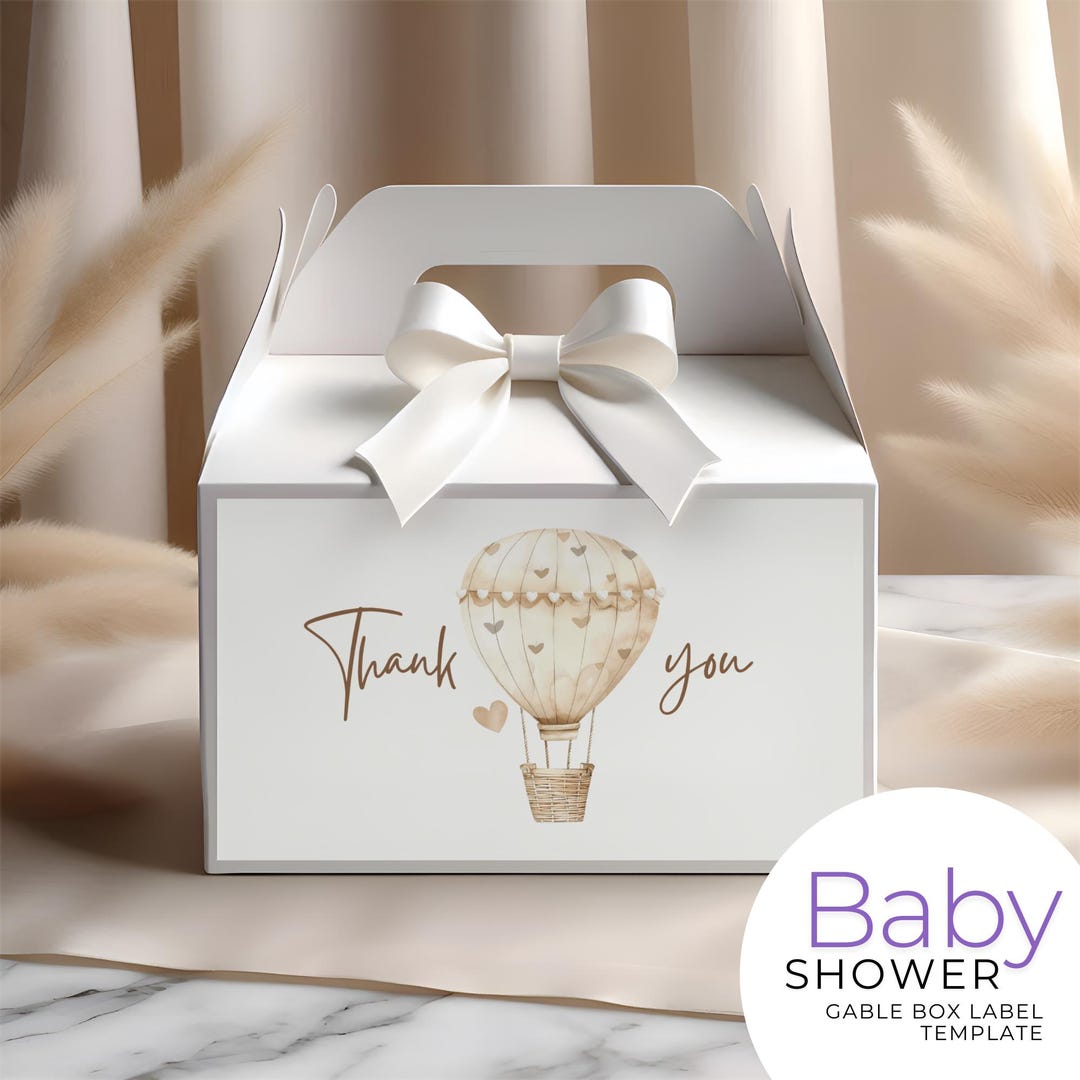 Gable Box Label Editable Template - Etsy