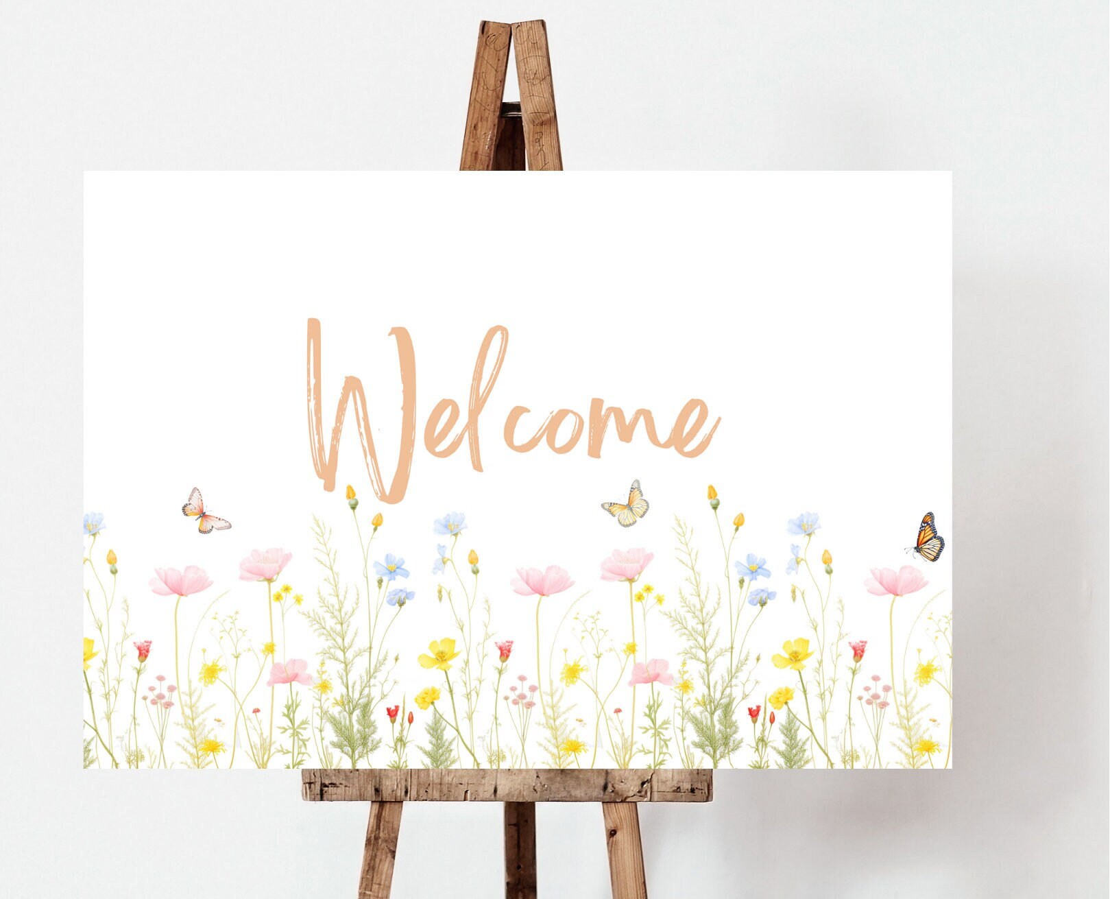 WILDFLOWER Welcome Sign Template Editable for Any Occasion - Etsy