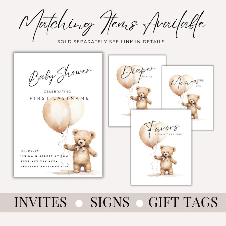 BEAR We Can BEAR-LY Wait Welcome Sign Editable Baby Shower Sign - Etsy