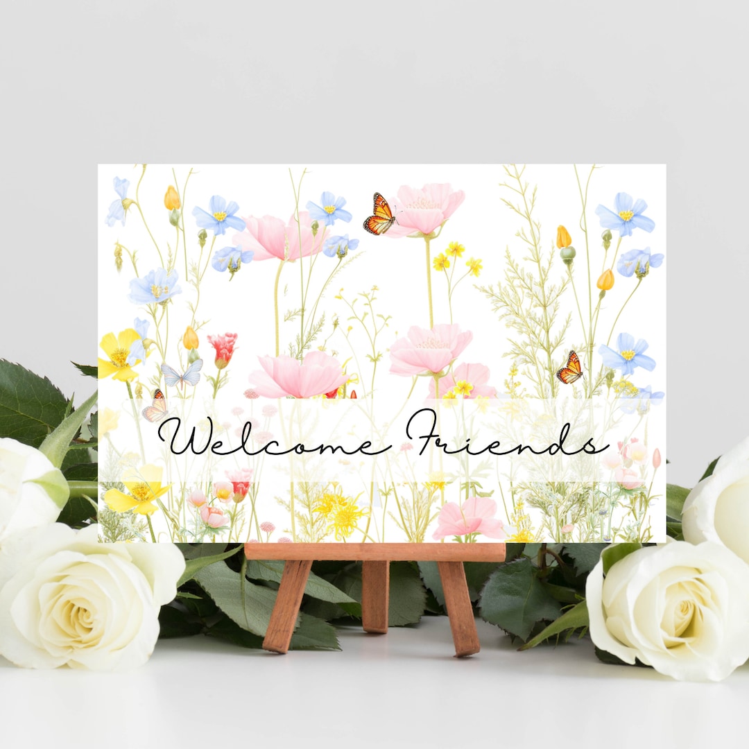Welcome Sign Editable Template - Etsy