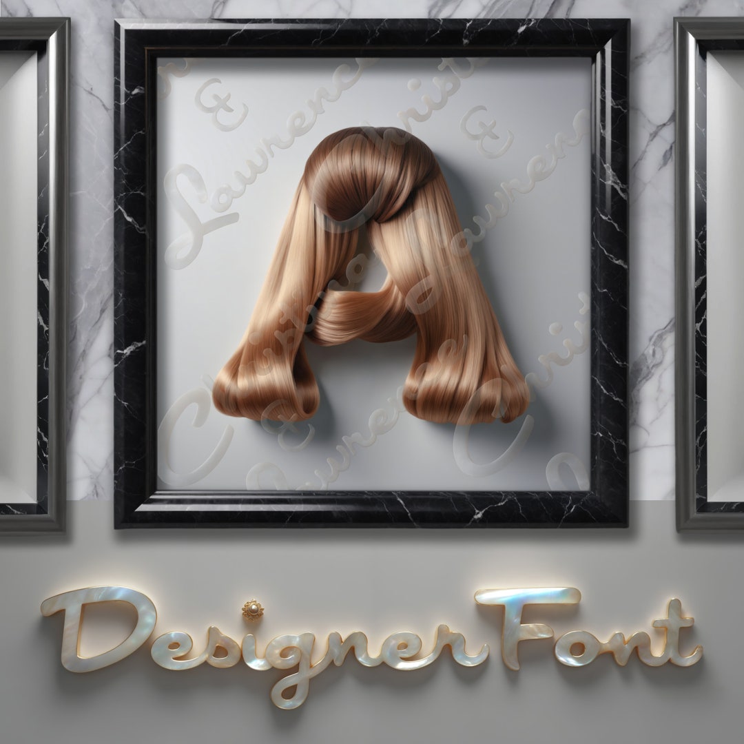 Letter a Blonde Brunette Collection Designer Font, High Quality Digital ...