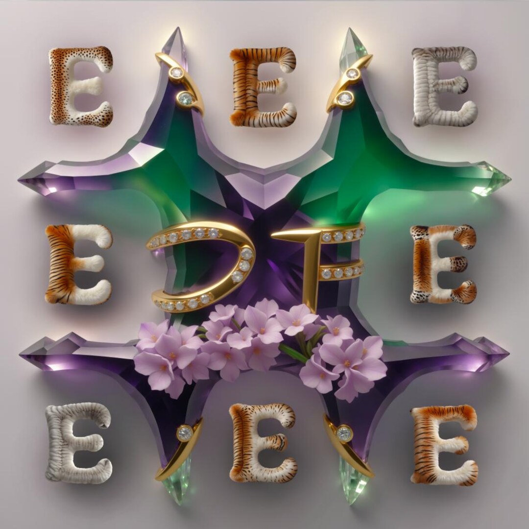 Letter E - the Exotic Fur Collection - 12+ Variations - Designer Font ...