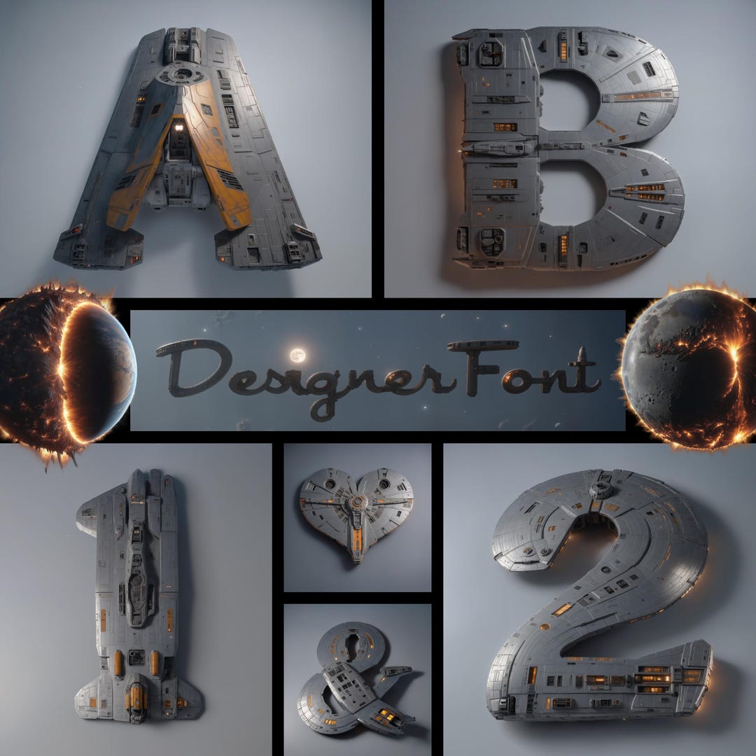 Space Collection - Spaceship One - Complete 38+ Alpha-numeric Character ...