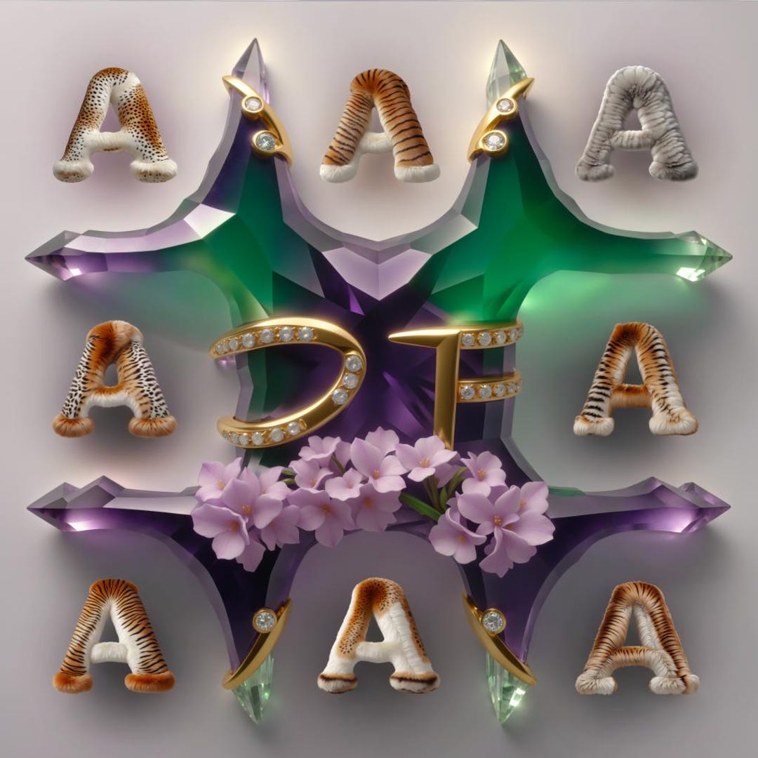 Letter A - the Exotic Fur Collection - 12+ Variations - Designer Font ...