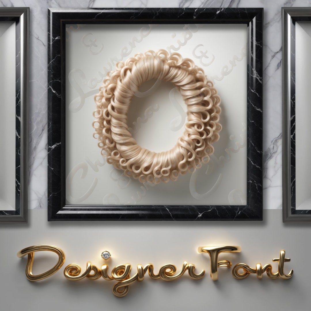 Letter o Curly Blonde Collection Designer Font, High Quality Digital ...