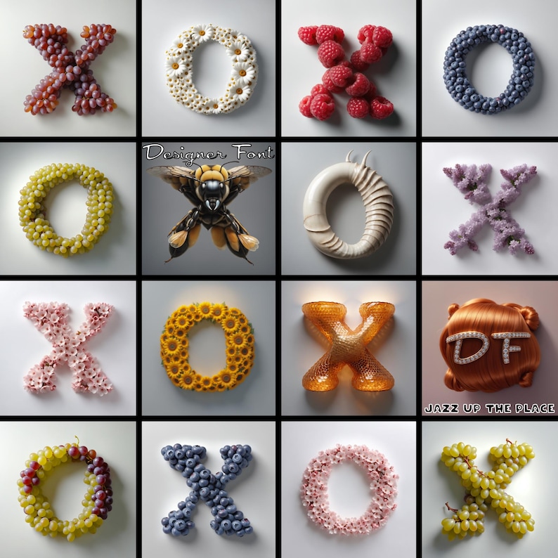 Letter Z - the Exotic Fur Collection - 12+ Variations - Designer Font ...