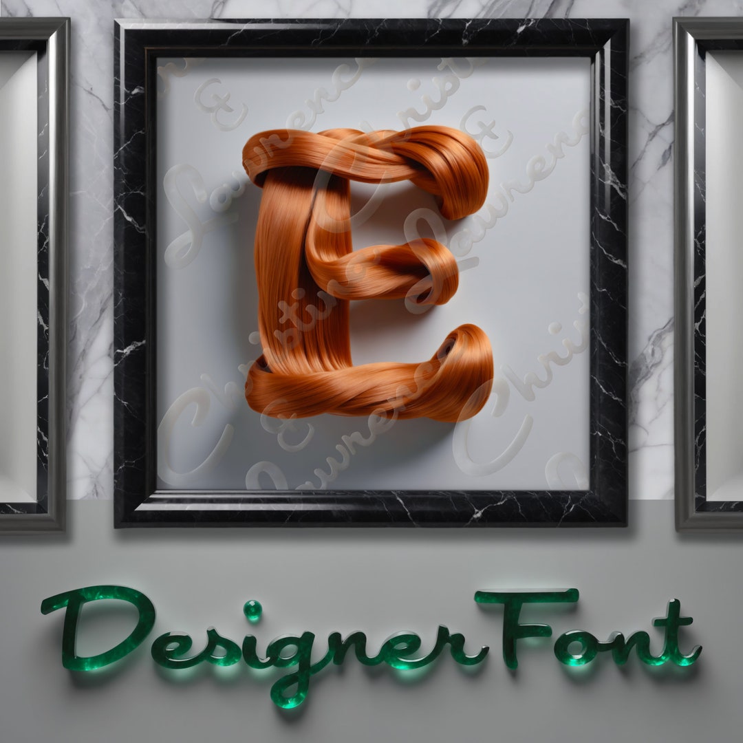 Letter e Ginger Collection Designer Font, High Quality Digital Artwork ...