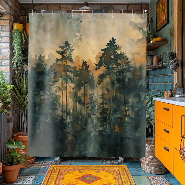 Rustic Teal Shower Curtain - Etsy