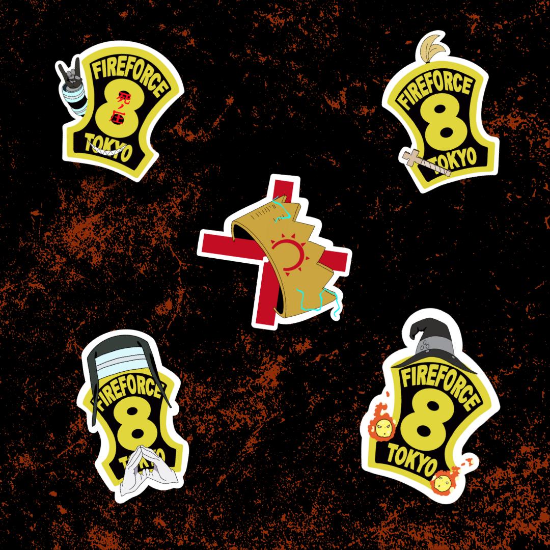 Fire Force Sticker Set 1 - Etsy