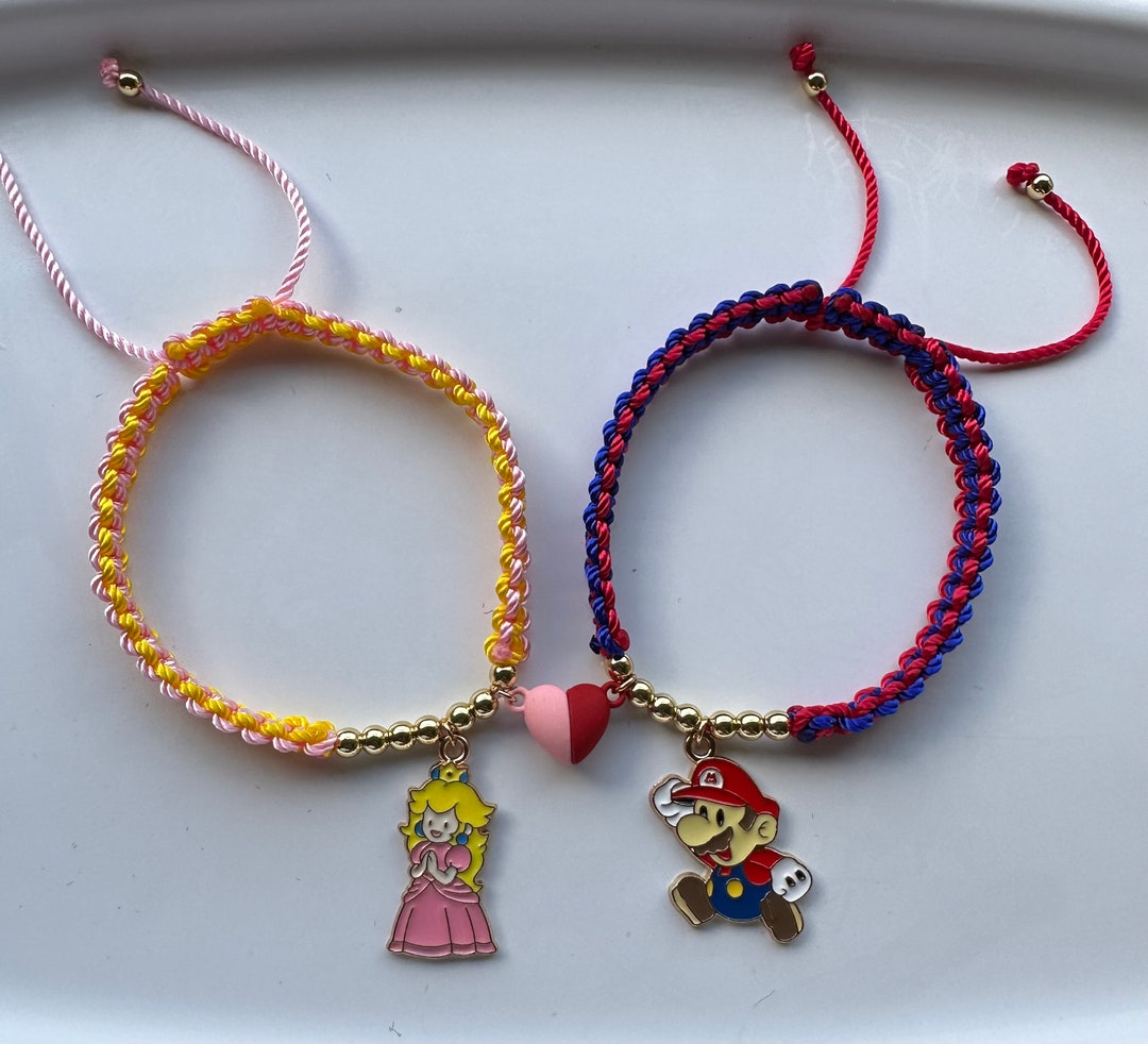 Mario and Peach Matching Bracelets - Etsy