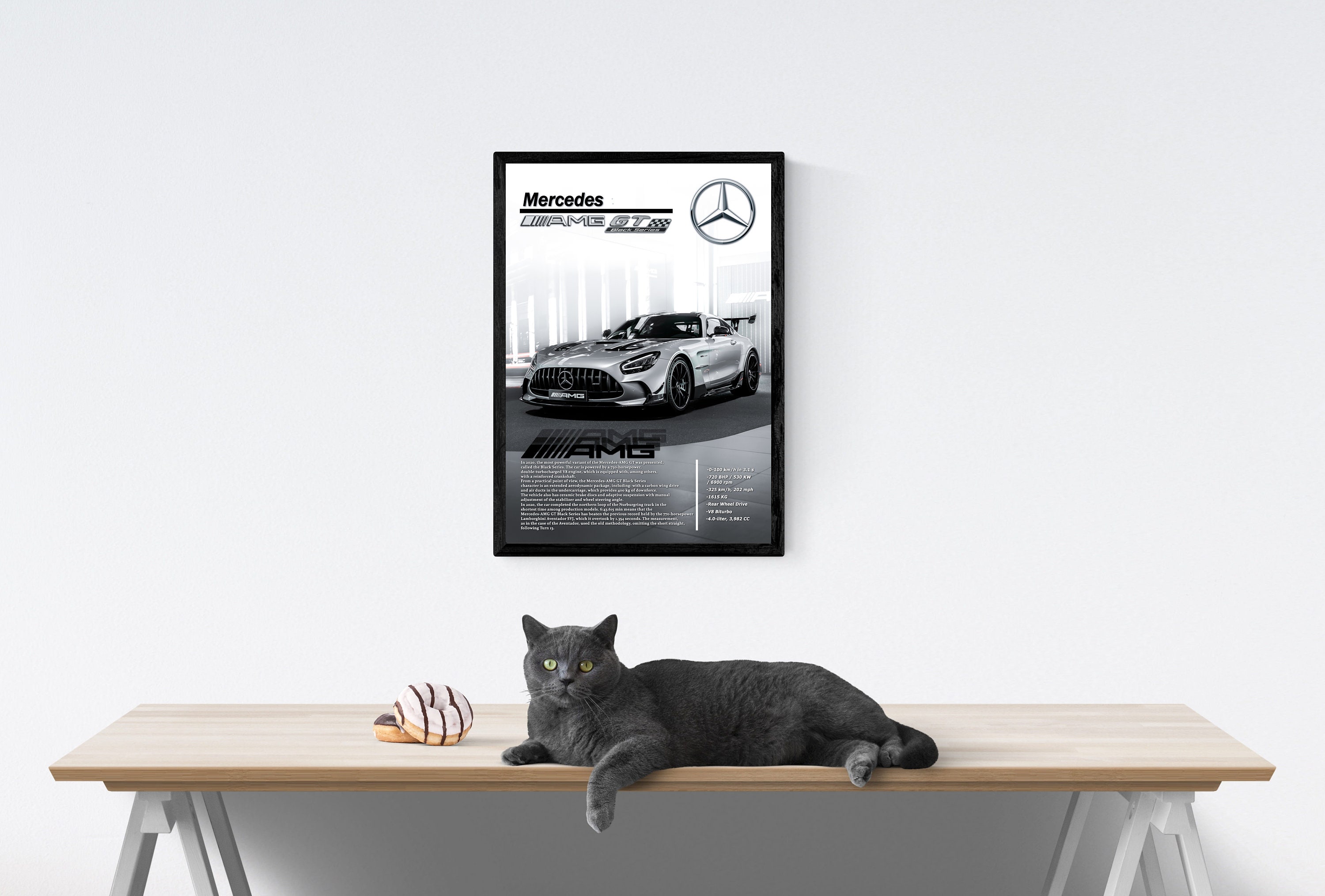 Mercedes AMG GT Black Series Poster, Mercedes AMG, Supercar Poster, Car ...