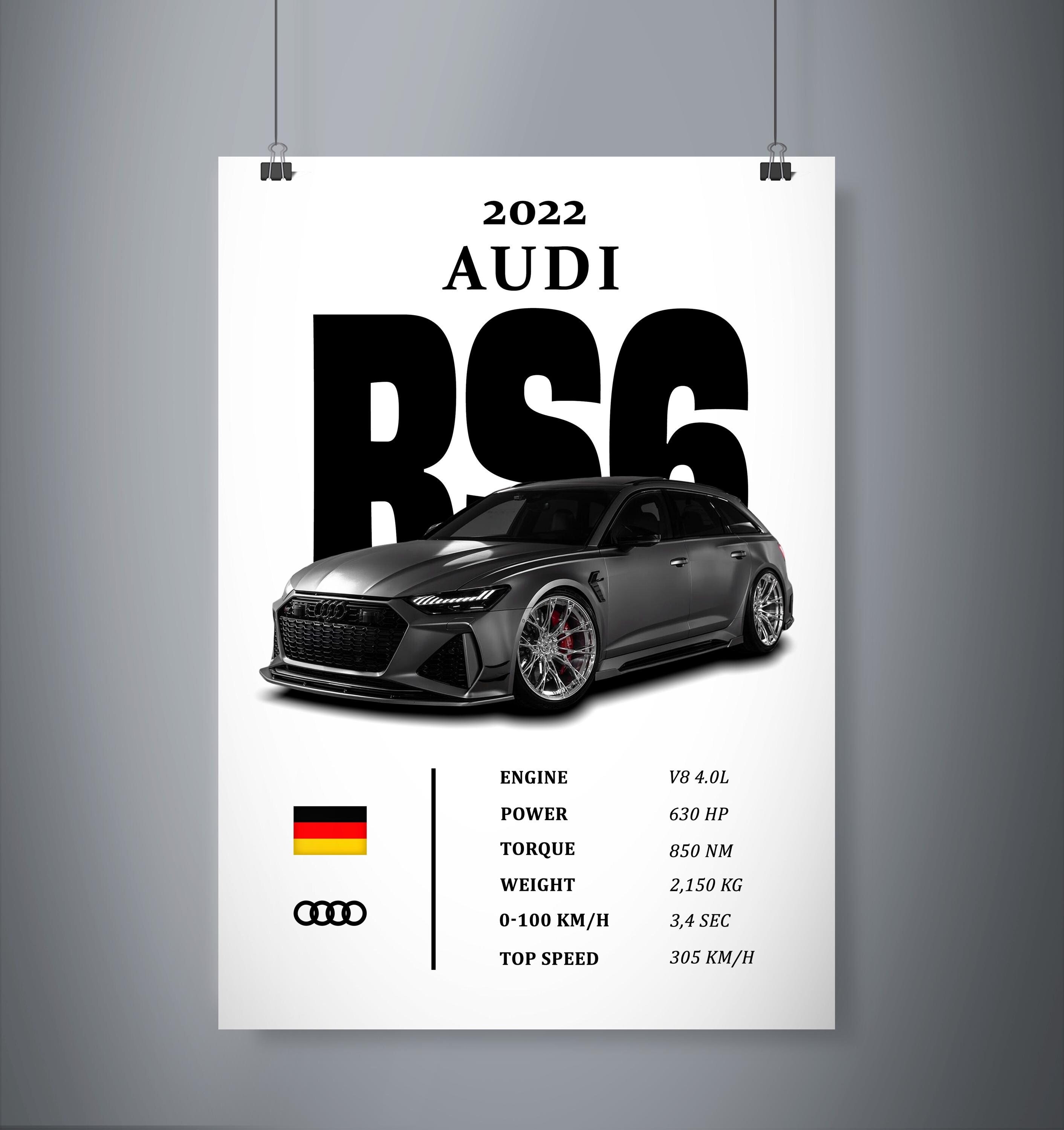 Audi RS6 Poster, RS6 Poster, Supercar Poster, Car Poster for Boy ...