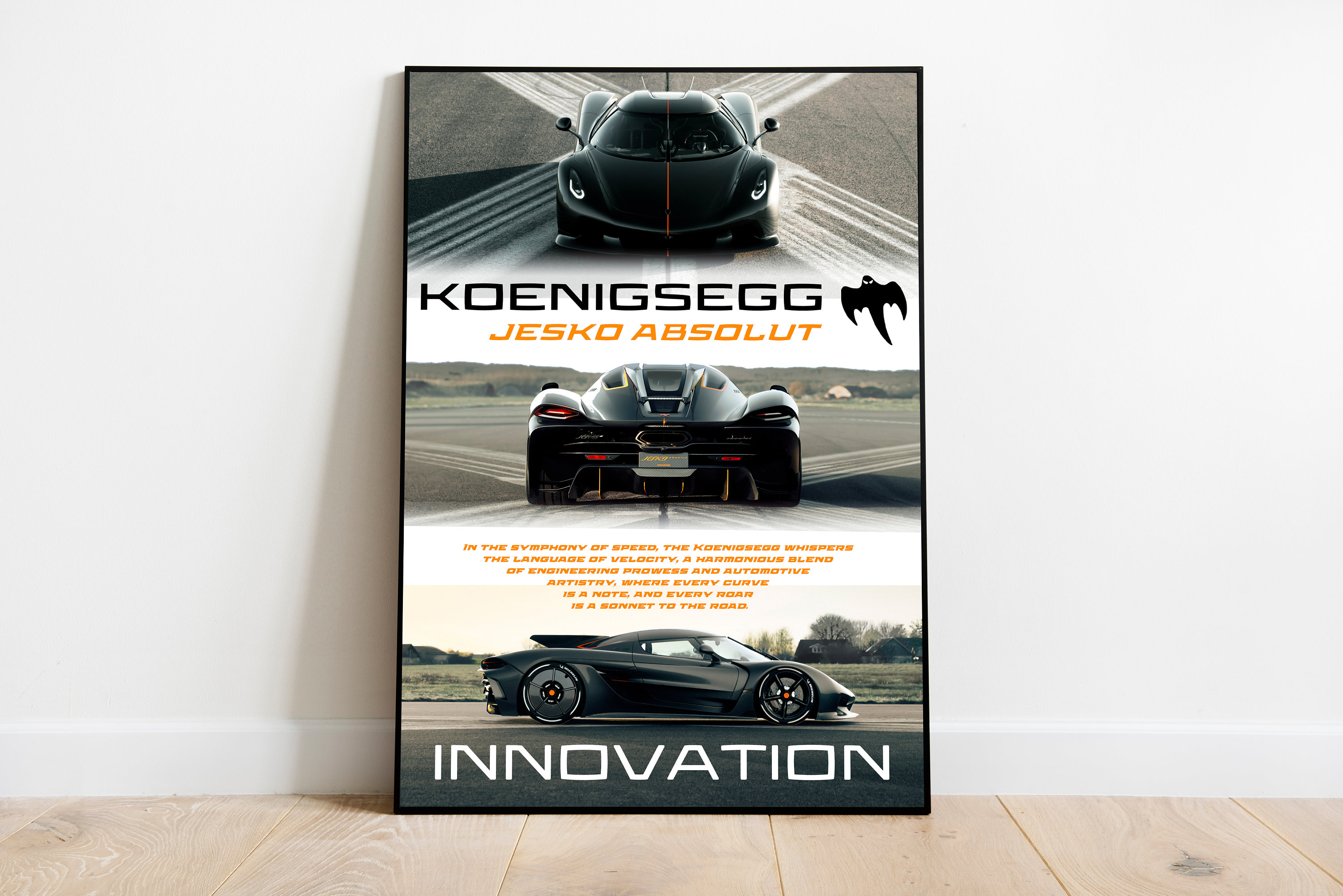 Koenigsegg Jesko Absolut Poster, Koenigsegg Jesko, Supercar Poster, Car ...