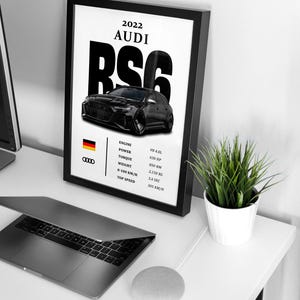 Audi RS6 Poster, RS6 Poster, Supercar Poster, Car Poster for Boy ...