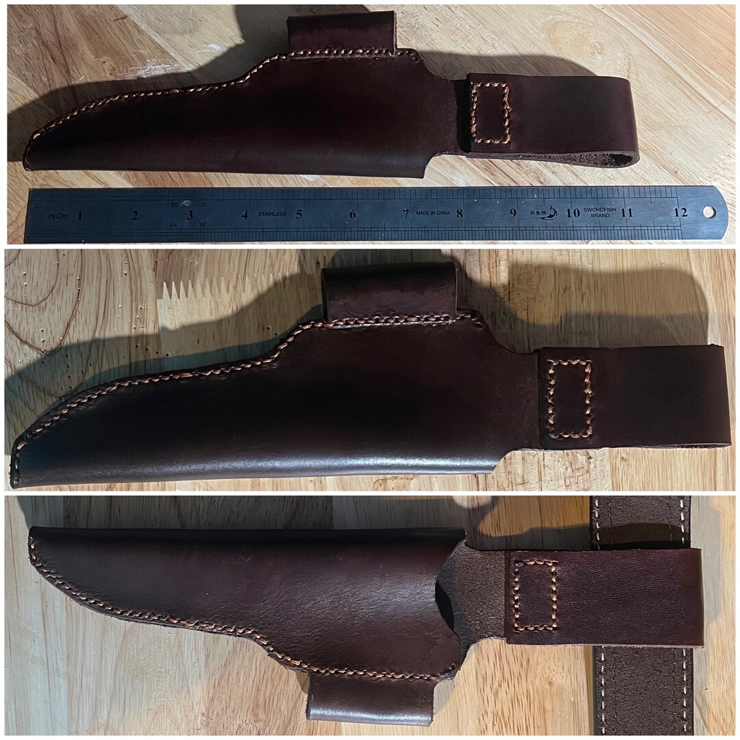 Dark Brown Leather Sheath - Etsy
