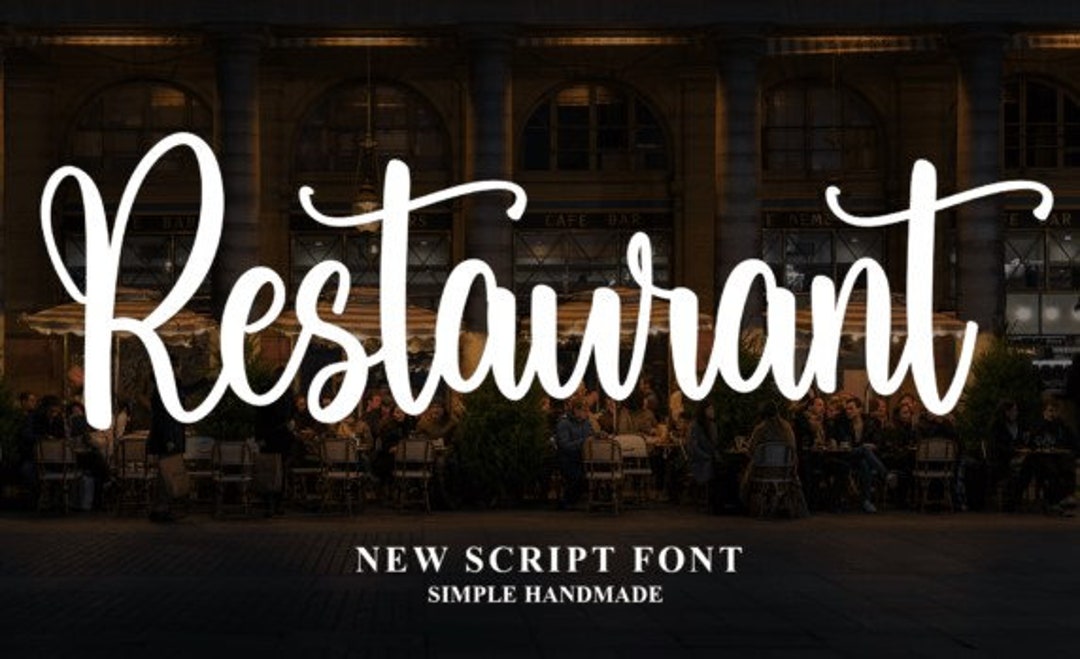 Restaurant Font, Casual Font, Cricut Font, Casual Font, Modern Font ...