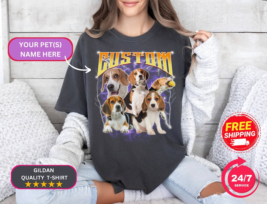 Bootleg Shirt, Custom Tee, Custom Pet Shirt, Dog Memorial Gifts, Gift ...