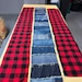 Upcycled Denim Patchwork Scarf With Cotton Flannel Backing — OOAK ...