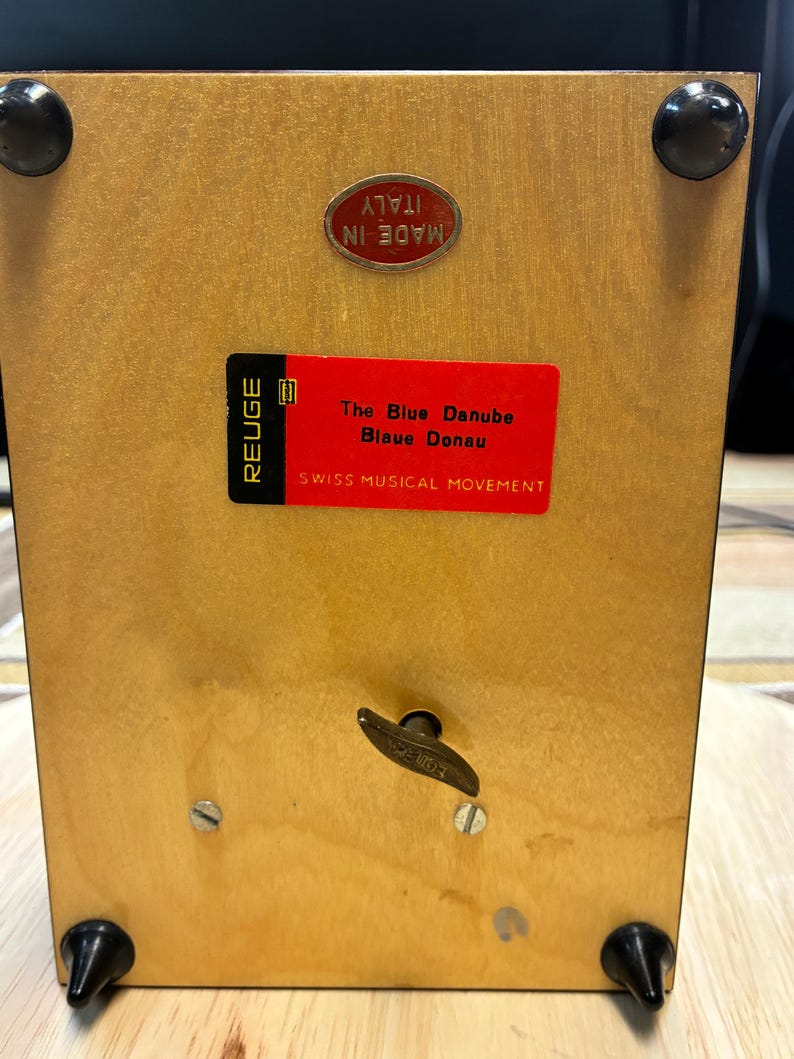 Vintage Reuge Music Box | Blue Danube | Made in Italy With Swiss ...