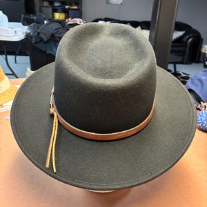 Vintage 100% Wool Felt Fedora | Wide Brim Hat Made in USA | WPL 5923 ...