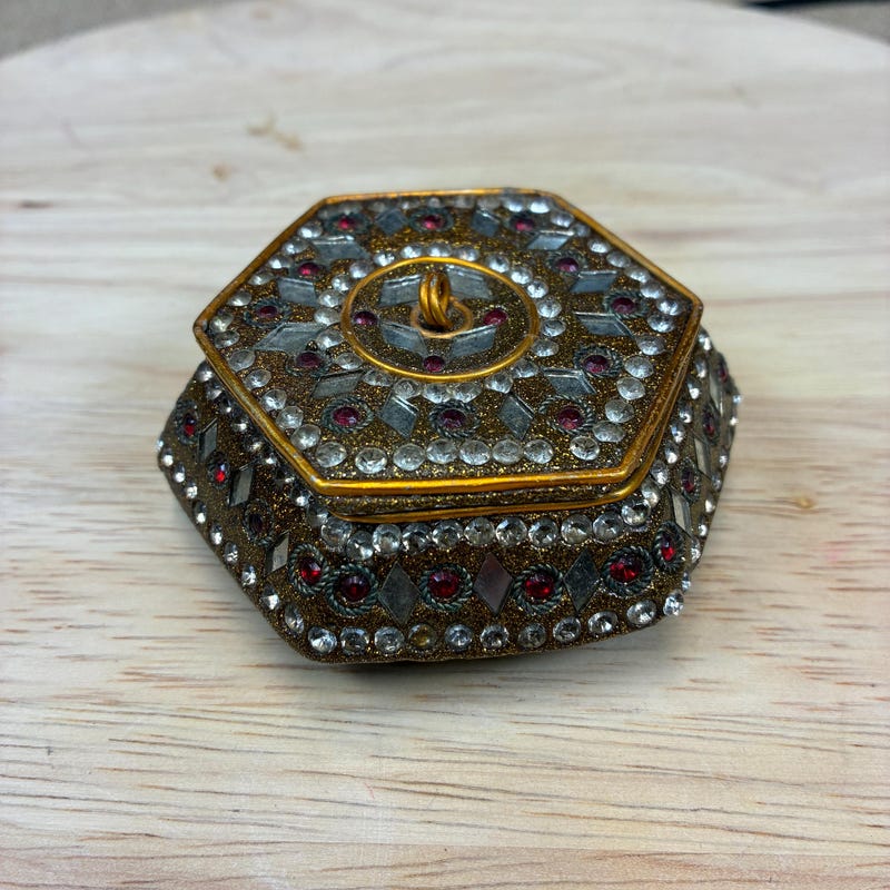 Jeweled Trinket Box - Etsy