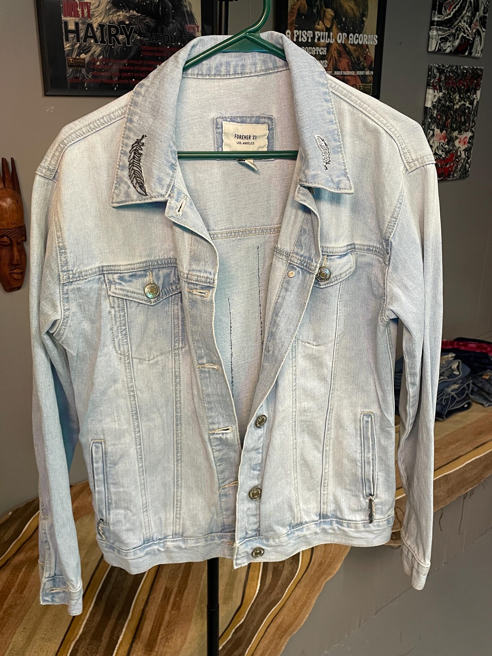 Upcycled Denim Jacket, Southwestern Style Shacket, Cowgirl Jacket ...