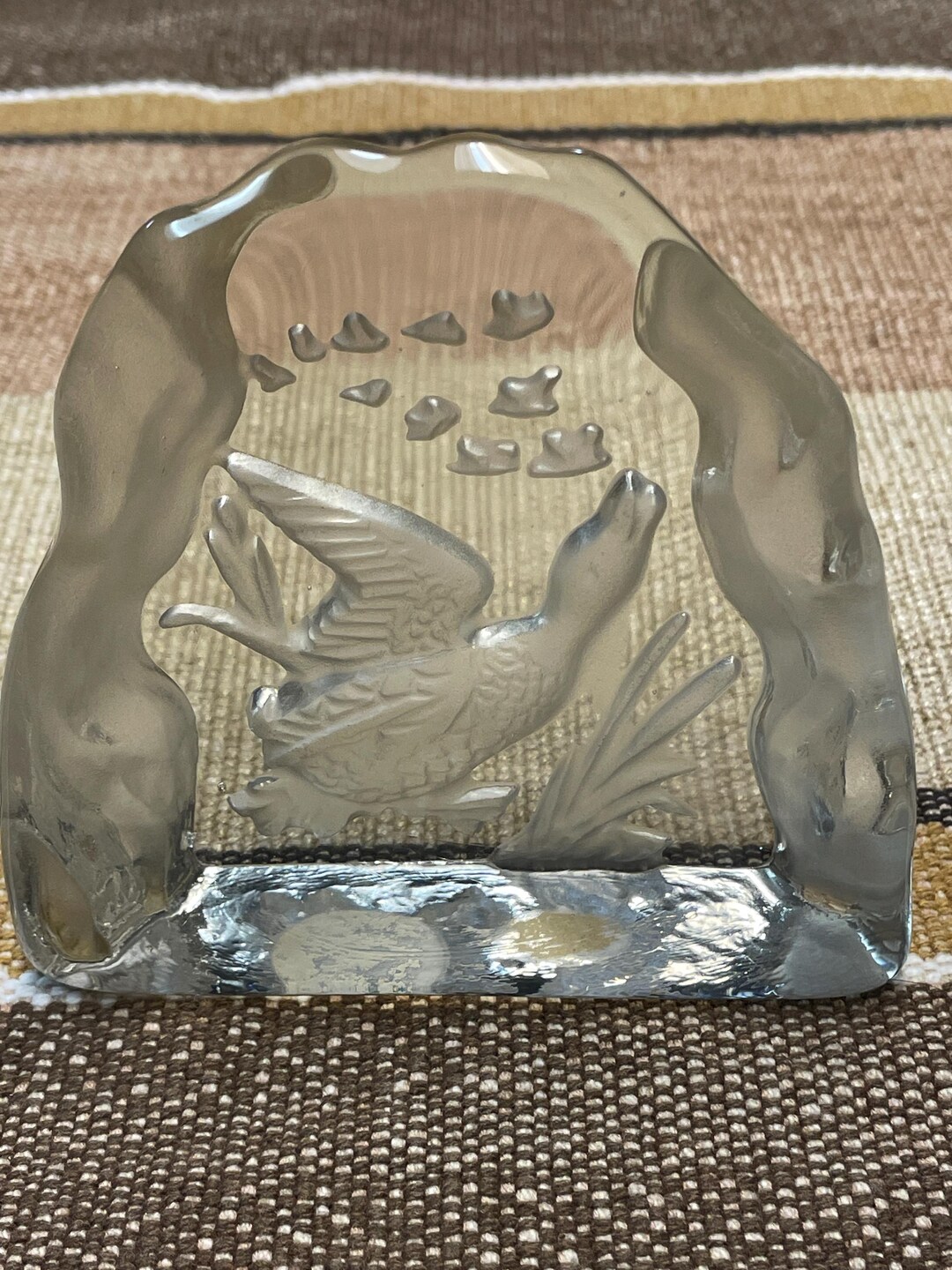 Artmark Vintage Duck Paper Weight, 1988 Crystal Paper Weight - Etsy