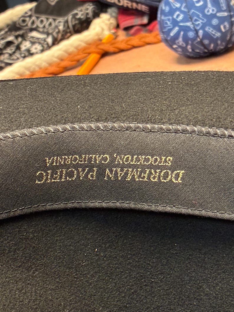 Vintage 100% Wool Felt Fedora | Wide Brim Hat Made in USA | WPL 5923 ...