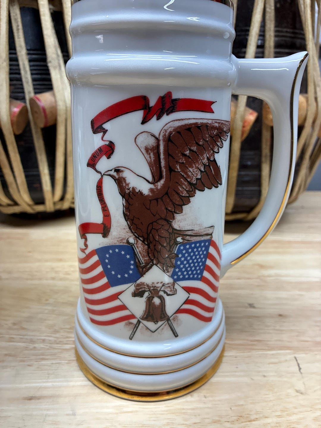 1976 U.S. Bicentennial Beer Stein | 1776–1976 Patriotic Eagle Mug | E ...
