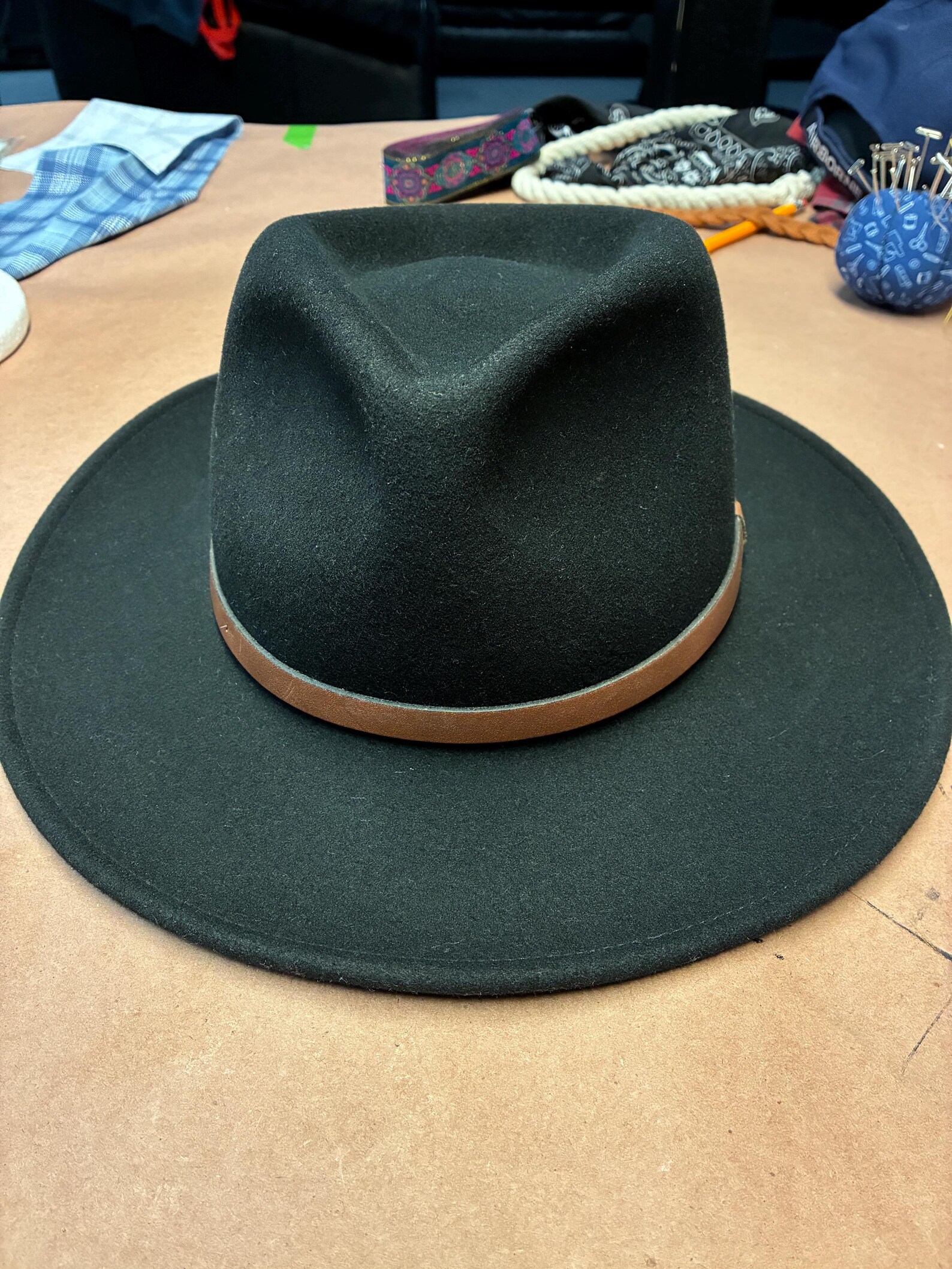 Vintage 100% Wool Felt Fedora | Wide Brim Hat Made in USA | WPL 5923 ...
