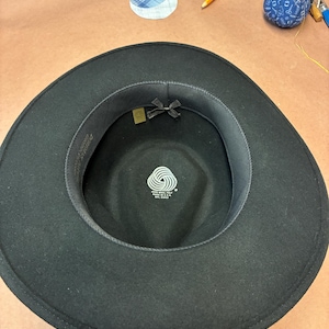 Vintage 100% Wool Felt Fedora | Wide Brim Hat Made in USA | WPL 5923 ...